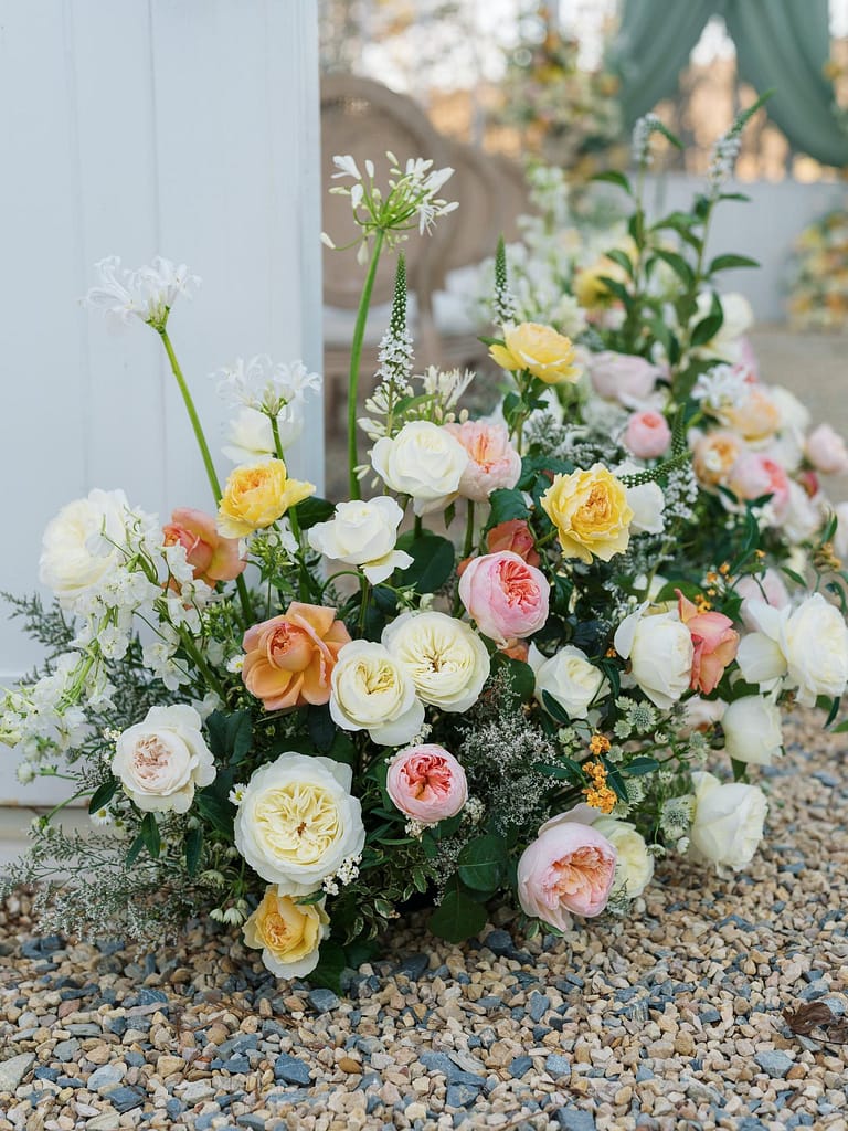 Wedding Aisle Flower Inspiration - David Austin Wedding and Event Roses