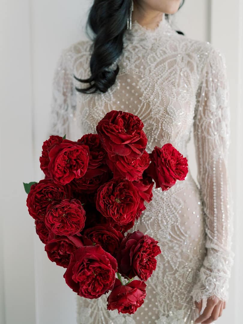 Red Rose Bridal Bouquets - David Austin Wedding and Event Roses